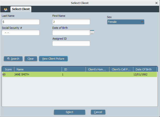 Using the My Clients Widget